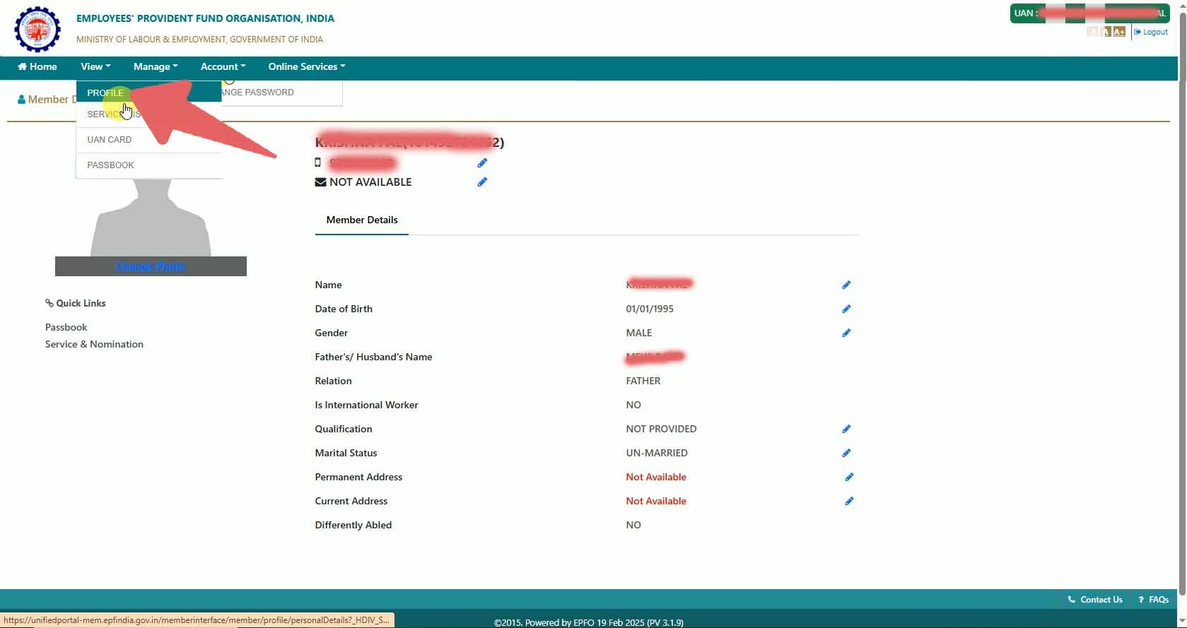 EPFO Login- UAN नंबर मिलने के बाद pf में पहली बार लॉगिन कैसे करें ...